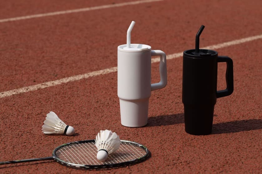 BERN - Recycled Stainless Steel Tumbler with Reusable Straw - White | Jasani